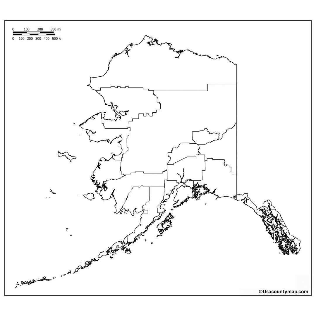 Blank Alaska Map - Simplified State Map Outline