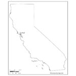 Blank California Map - Outline for Print & Study