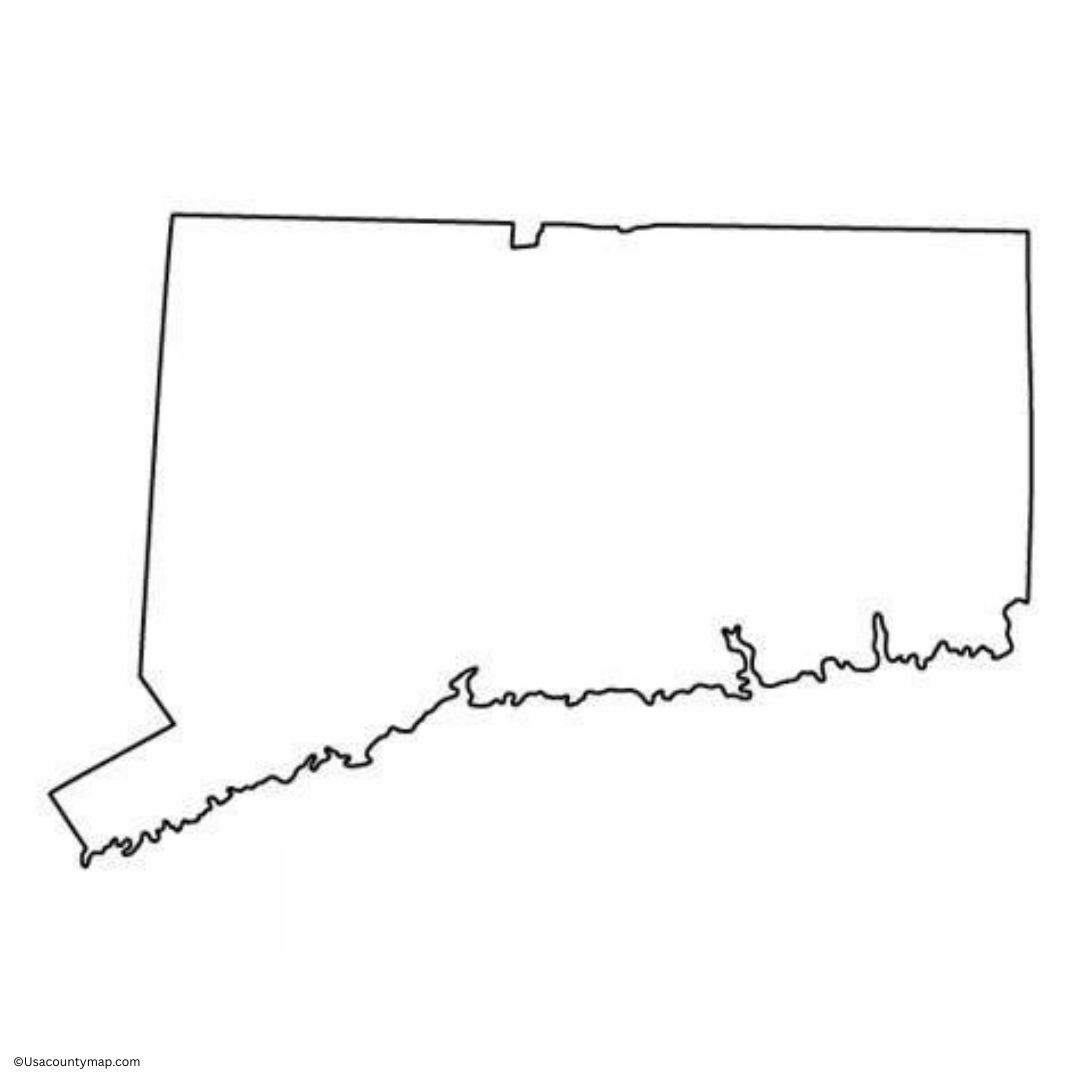 Blank Connecticut Map - Clean State Outline Guide