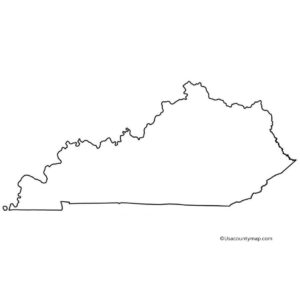 Blank Kentucky Map - Simple State Outline Format