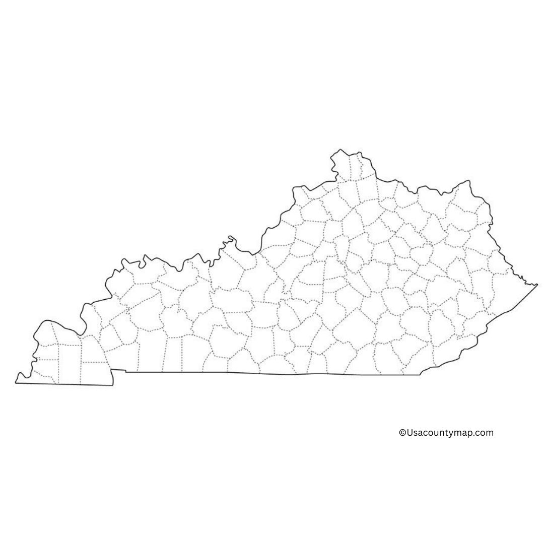 Blank Kentucky Map - Simple State Outline Format