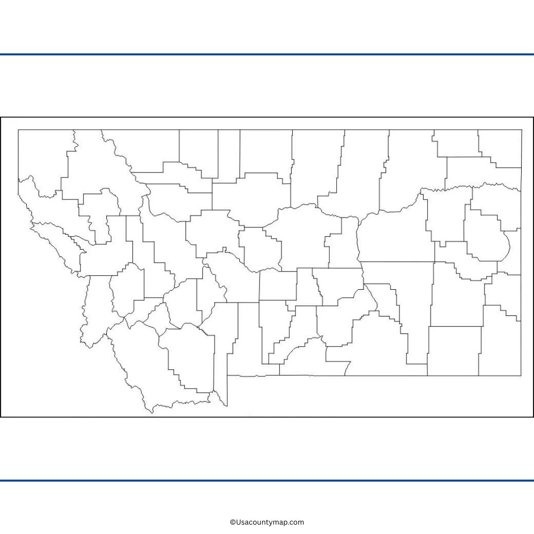 Blank Montana Map - Simple Unlabeled State Outline