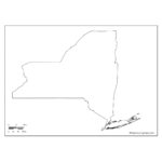 Blank New York Map – Downloadable Free Printable Worksheet
