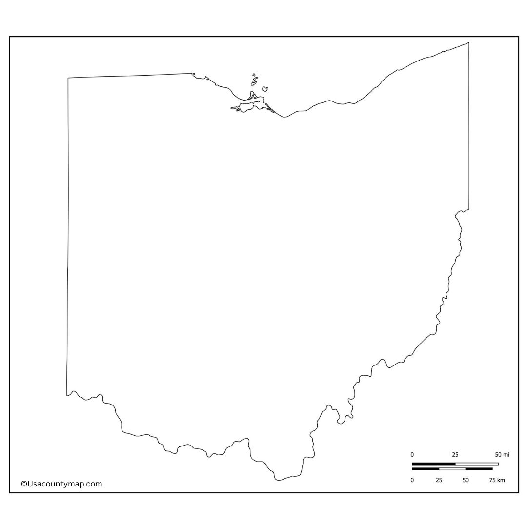 Blank Ohio Map – Educational Map Worksheet Format