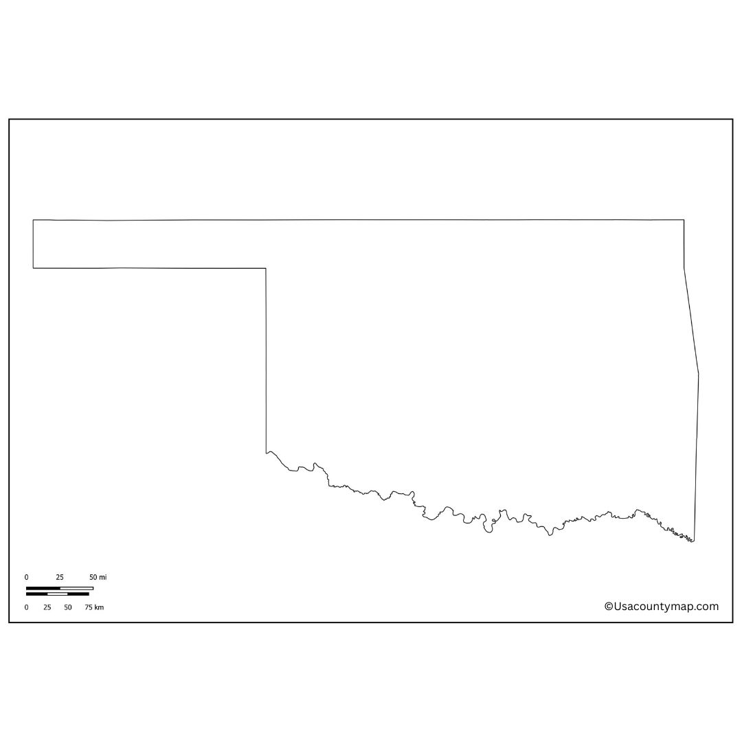 Blank Oklahoma Map – Printable Geography Tool