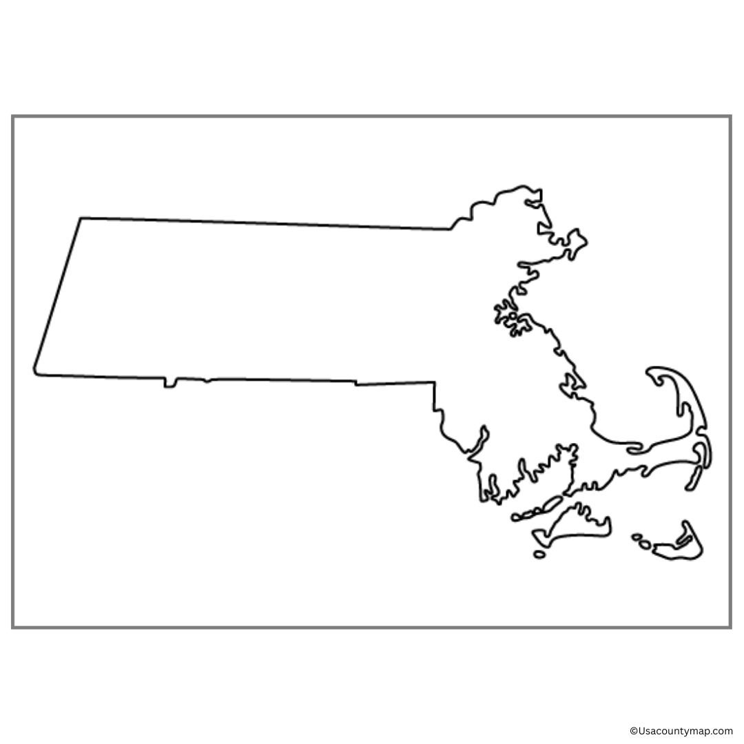 Blank Massachusetts Map - Printable State Outline