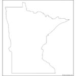 Blank Minnesota Map - Simple Outline for Learning