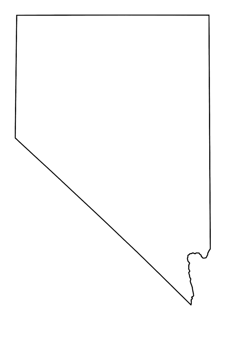 Blank Nevada Map - Clean Geographic Outline Sheet