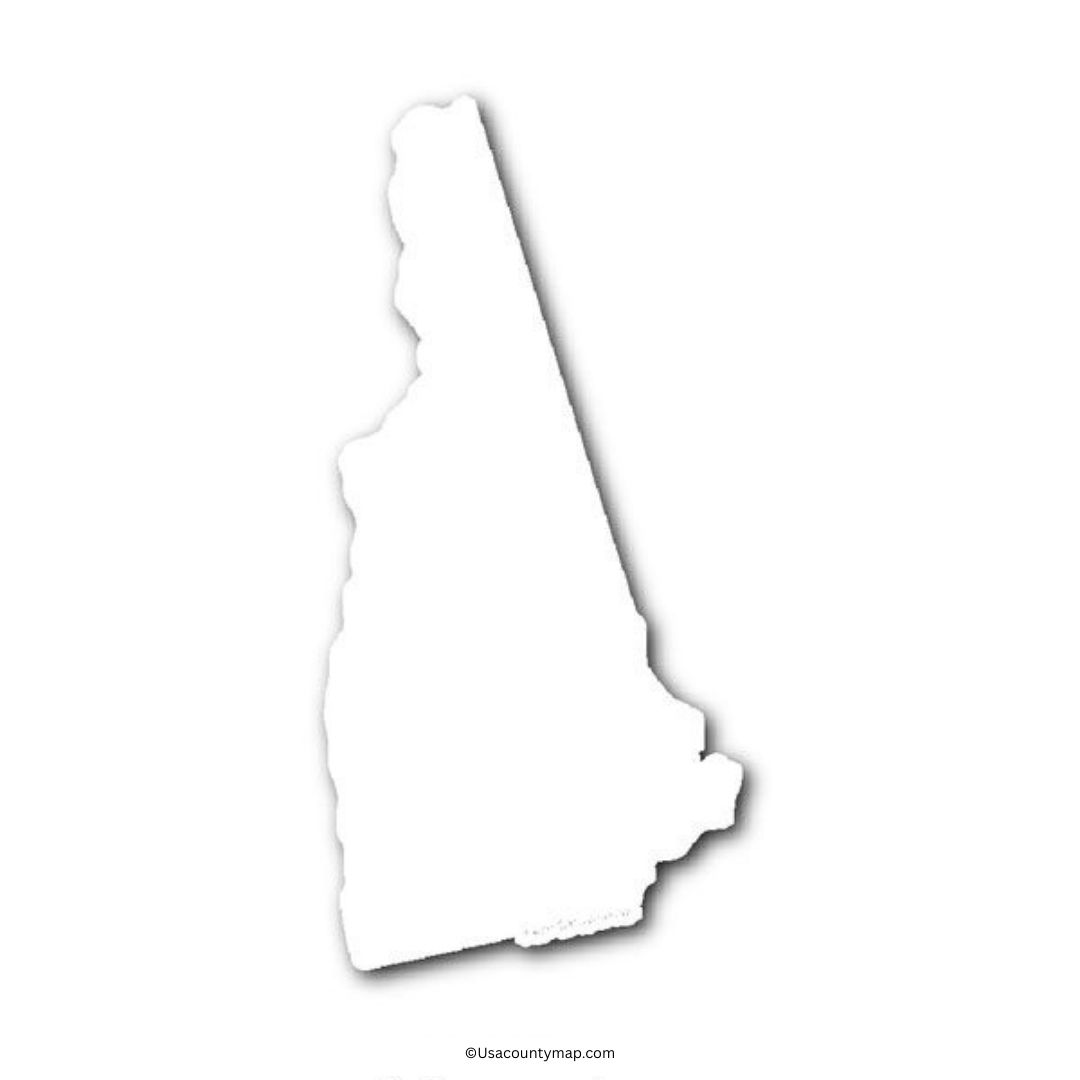 Blank New Hampshire Map - State Outline Template
