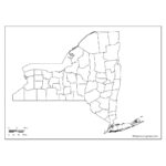 Blank New York Map – Downloadable Free Printable Worksheet