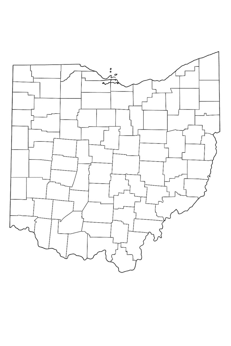 Blank Ohio Map – Educational Map Worksheet Format