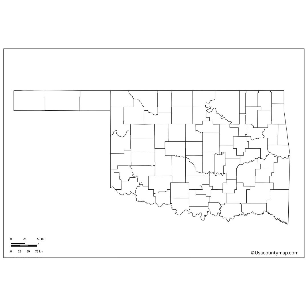 Blank Oklahoma Map – Printable Geography Tool