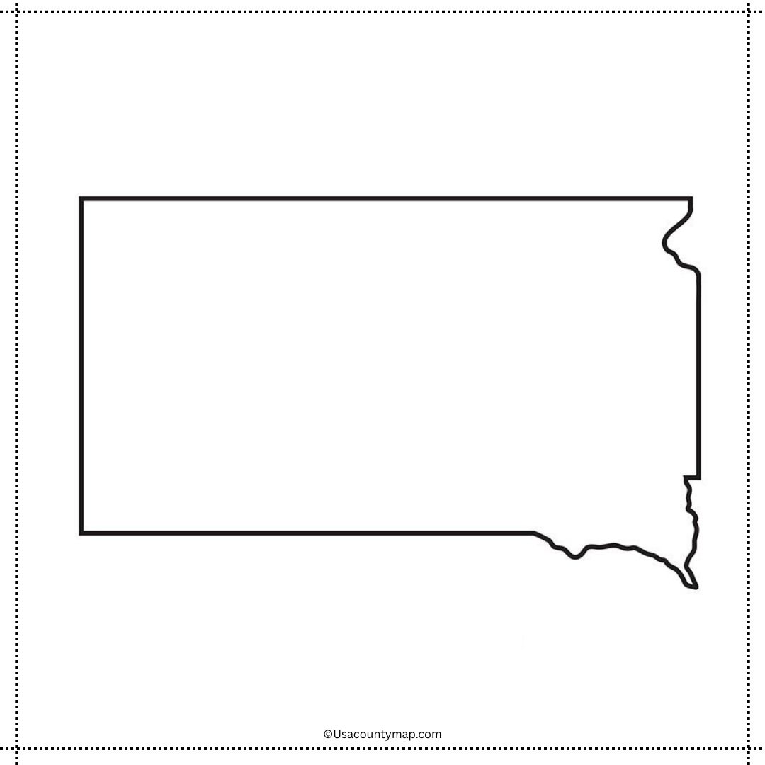 Blank South Dakota Map – Printable Outline Sheet
