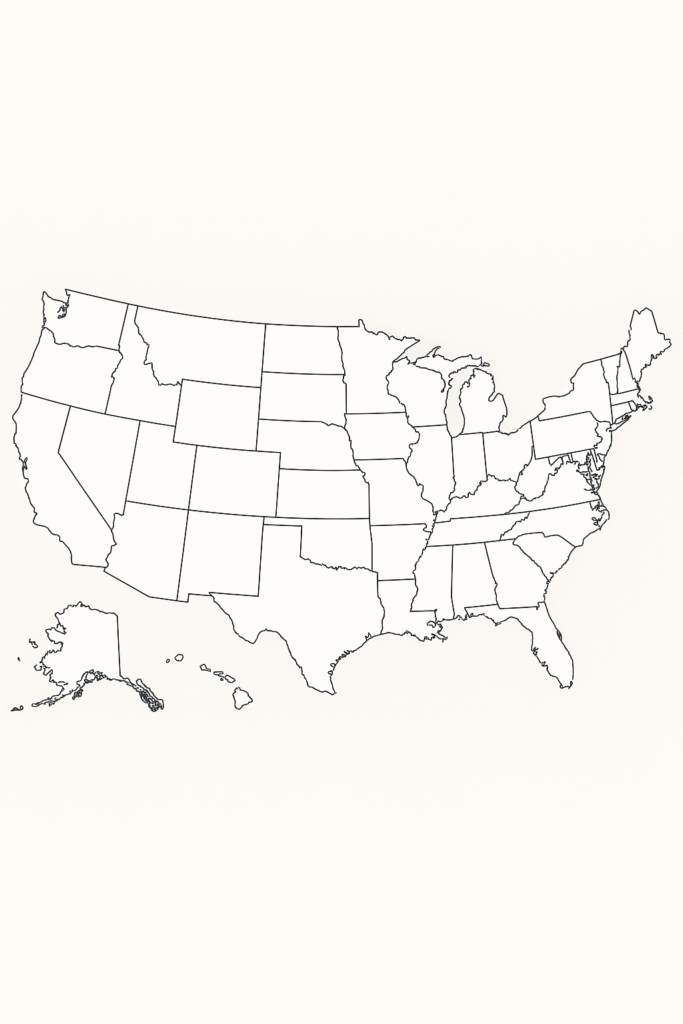 Blank USA Map – Printable & Customizable Resource