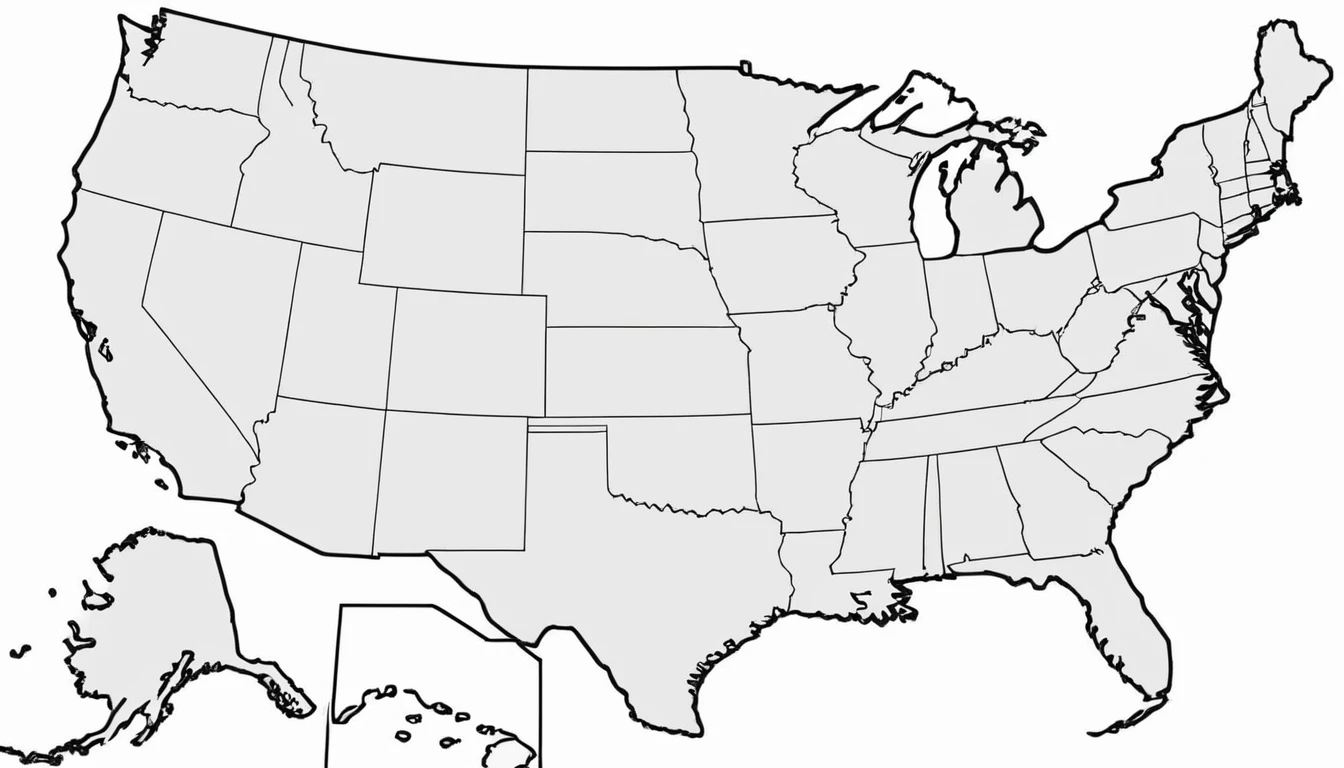 Blank USA Map – Printable & Customizable Resource