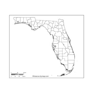 Blank Florida Map - Simple Outline for Printing