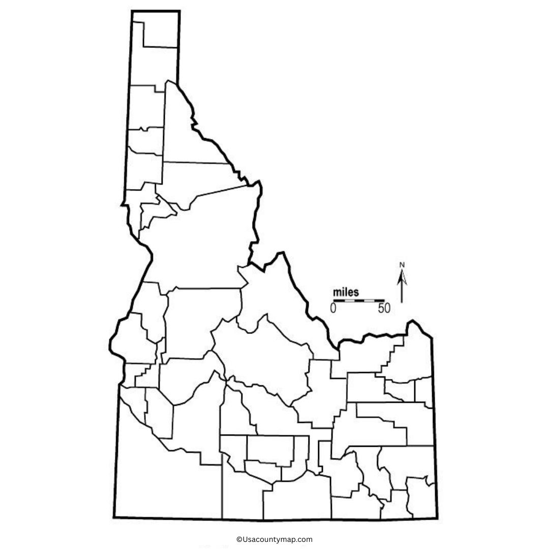 Blank Idaho Map - Printable Outline for Education