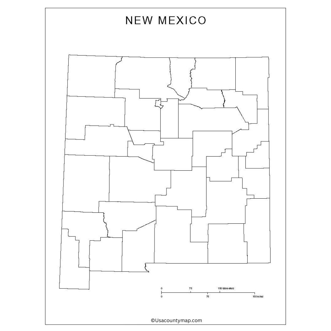 Blank New Mexico Map – Free Printable Resource