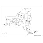 Blank New York Map – Downloadable Free Printable Worksheet