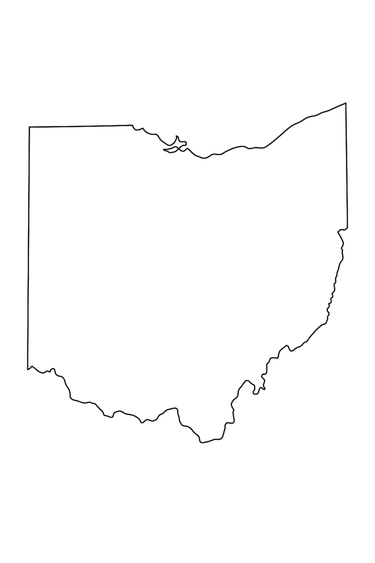 Blank Ohio Map – Educational Map Worksheet Format