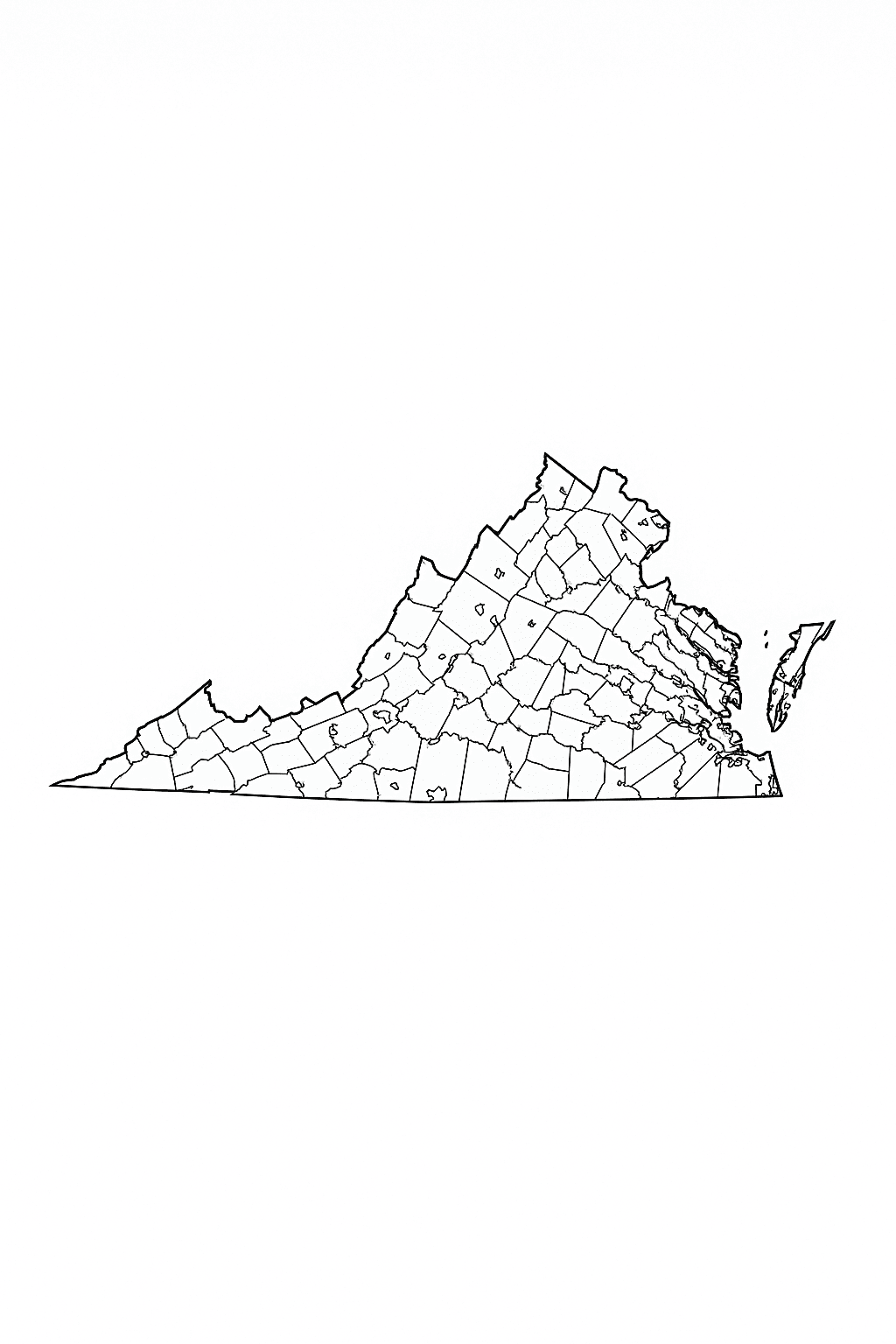 Blank Virginia Map – Printable Outline and Guide