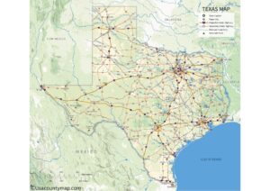 Texas County Map - Free Printable with Cities Guide